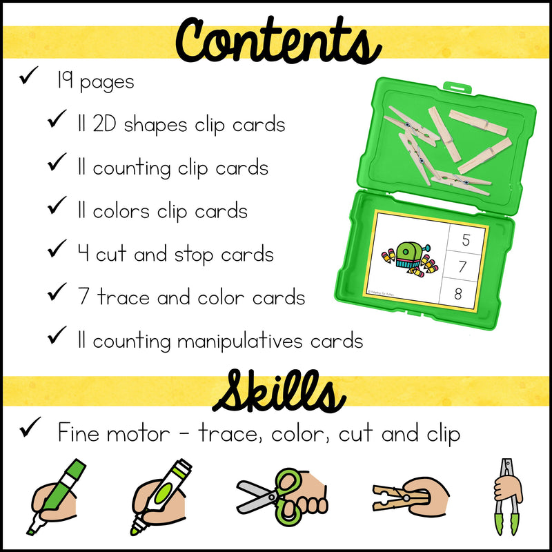 Back to School Fine Motor Activities and Task Cards Mini Pack – Autism ...